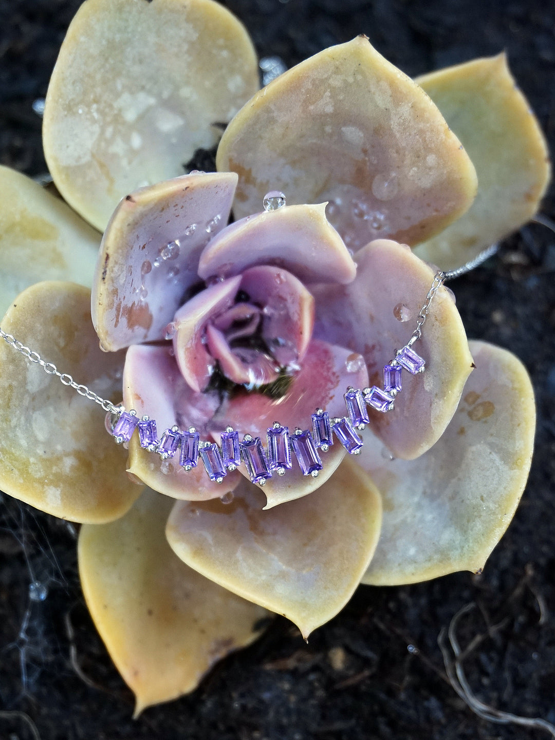 Signature Amethyst Smile Necklace 2 – Andrea Jaye Collection